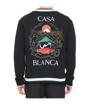 Casablanca Embroidered V-neck Cardigan