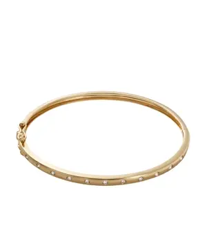 STONE AND STRAND 14 Karat Diamond Bangle - Gold