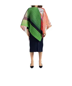 PLEATS PLEASE BY ISSEY MIYAKE Printed Shawl - Green