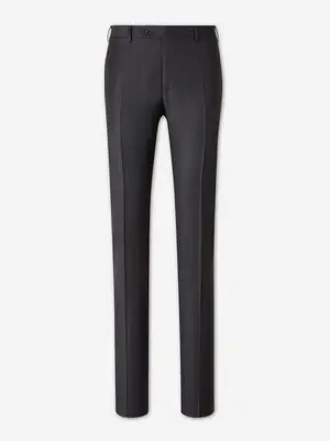 Canali Long-sleeved Suit Jacket And Trousers Two-piece Set - Black
