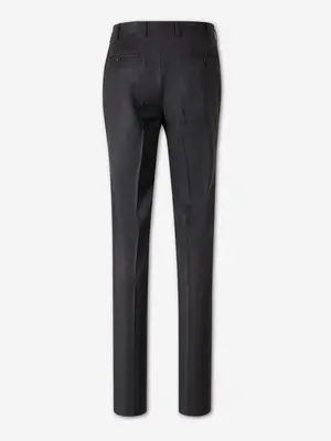 Canali Long-sleeved Suit Jacket And Trousers Two-piece Set - Black