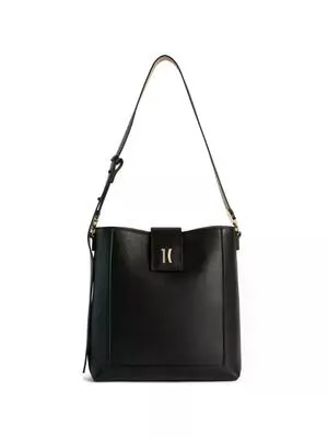 ALVIERO MARTINI 1° CLASSE Grained Shoulder Bag With Logo Plaque