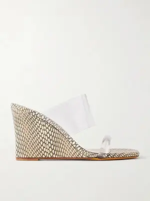 MARYAM NASSIR ZADEH Olympia Pvc Wedge Sandals - Brown