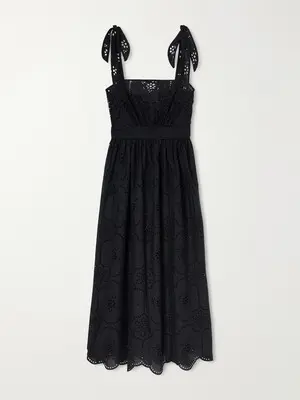 MATTEAU Matteau Broderie Anglaise Cotton Midi Dress