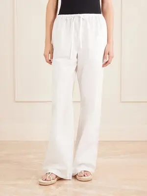 Matteau Drawcord Cotton Straight-leg Pants