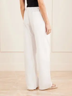 Matteau Drawcord Cotton Straight-leg Pants