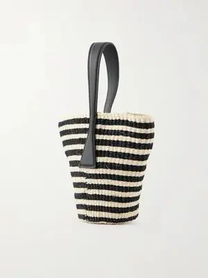 LIFFNER Sprout Striped Sisal Bucket Bag - Neutrals