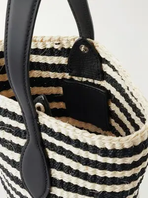 LIFFNER Sprout Striped Sisal Bucket Bag - Neutrals