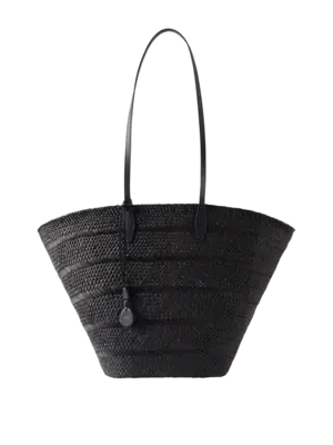 HUNTING SEASON Market Woven Fique Tote - Black