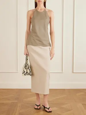 Calvin Klein Erin Wool-blend Twill Tank