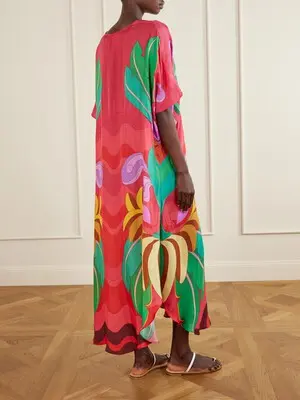 Farm Rio Printed Satin Coverup