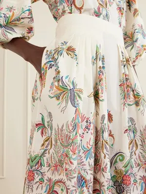 Etro Paisley-print Cotton-poplin Midi Skirt