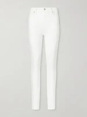 FRAME Le High Skinny High-rise Jeans - White