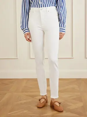 FRAME Le High Skinny High-rise Jeans - White