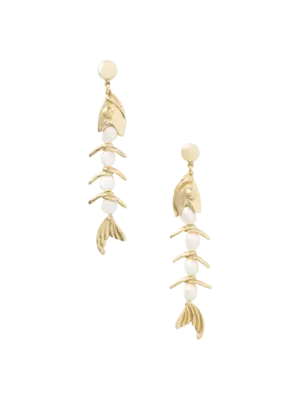 ALEMAIS Calypso Gold-tone And Pearl Drop Earrings - Multi