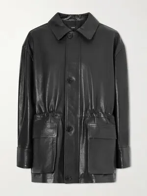 ARMA Maeve Paneled Leather Jacket - Black