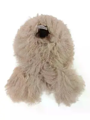 YVES SALOMON Long-fur Scarf - Neutrals