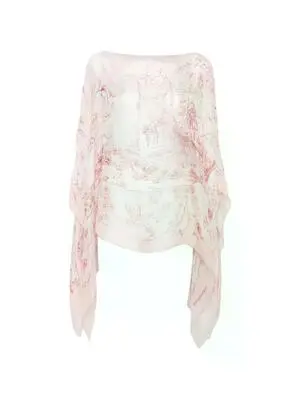 FERRAGAMO Silk Tunic With Floral Print