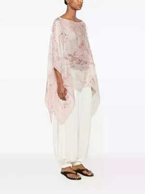 FERRAGAMO Silk Tunic With Floral Print