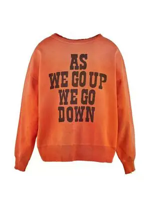 SAINT MXXXXXX Graphic Print Distressed Crew Neck Sweater