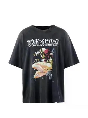 SAINT MXXXXXX X Cowboy Bebop Graphic-print T-shirt - Black