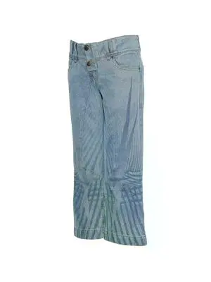 PAOLINA RUSSO Graphic Print Cropped Jeans