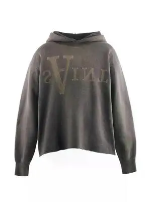 SAINT MXXXXXX Logo Print Raw-cut Hoodie - Black