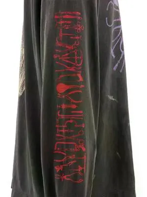 SAINT MXXXXXX Distressed Graphic Print Sweatshirt
