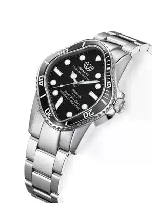 LAARVEE Automatic Watch With Asymmetric Case And Stainless Steel Bracelet