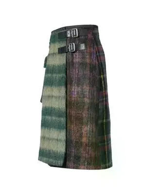 NICHOLAS DALEY Tartan-check Klit Wrap Skirt