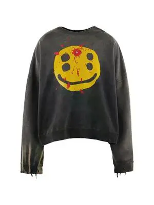 SAINT MXXXXXX Graphic Print Distressed Sweatshirt