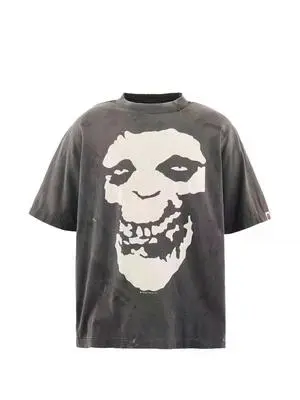 SAINT MXXXXXX X A Bathing Ape Graphic-print T-shirt - Grey