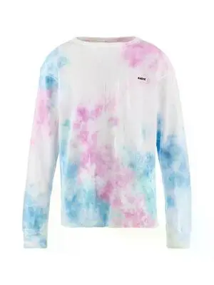 SAINT MXXXXXX Tharmal Tie-dye Waffle-knit T-shirt - White
