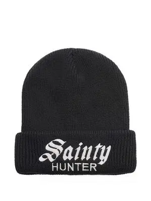 SAINT MXXXXXX Logo Beanie Hat - Black