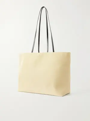 VALESQUE Parcel Leather-trimmed Canvas Tote