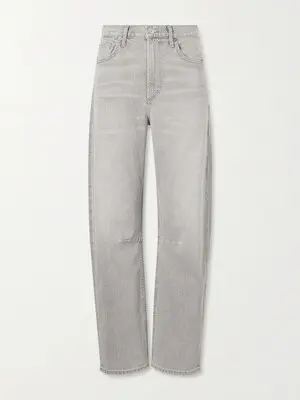 Citizens Of Humanity Citizens Of Humanity Miro Mid-Rise Barrel-Leg Jeans In Gray Wash Gray