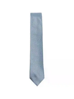 Zegna Geometric Pattern Tie - Blue