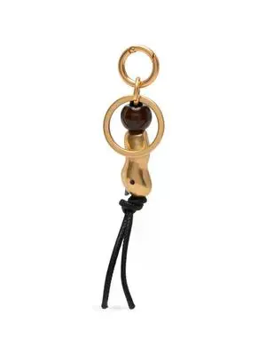 WANDLER Sculptural Charm Leather Trim Keyring