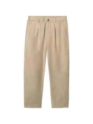 GABBA Napoli 19 Phin Pleated Trousers - Neutrals