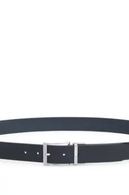 BOSS Reversible Italian Leather Belt With Interchangeable Buckles