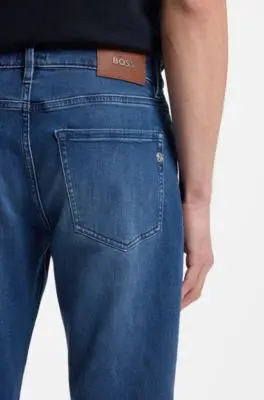 BOSS Regular-fit Jeans In Super-soft Stretch Denim - Blue