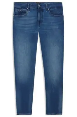 BOSS Regular-fit Jeans In Super-soft Stretch Denim - Blue