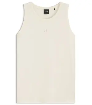 BOSS Slim-fit Embroidered Cotton Tank Top
