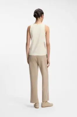 BOSS Slim-fit Embroidered Cotton Tank Top