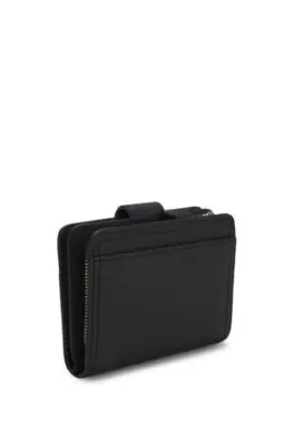 BOSS Leather Wallet With Logo Lettering - Black