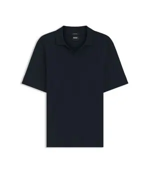 BOSS Cotton-jacquard Polo Shirt With Johnny Collar