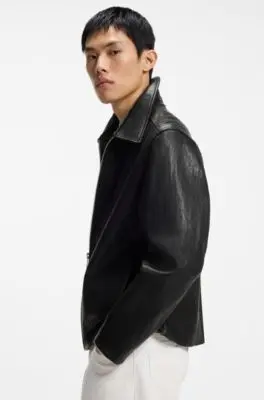 Hugo Regular-fit Nappa Leather Jacket