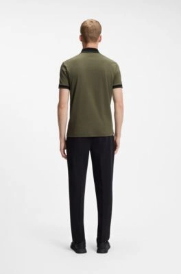 BOSS Slim-fit Cotton Polo Shirt - Light Green