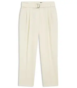 BOSS Tapered-fit Crepe Belted Pants