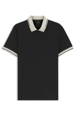 BOSS Slim-fit Cotton Polo Shirt - Black